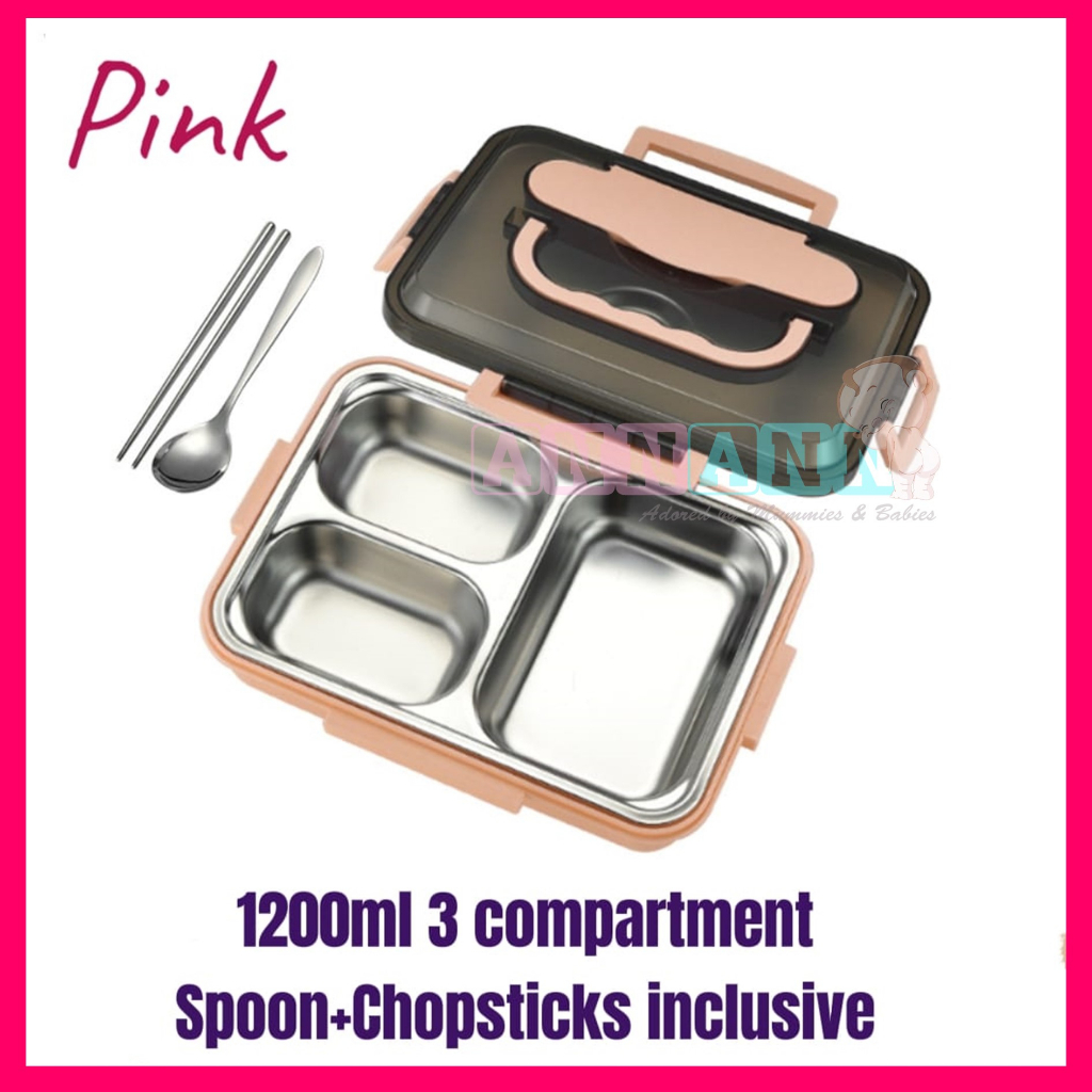 Thermal Insulated Divided Compartment Plate Lunchbox Food Container ...