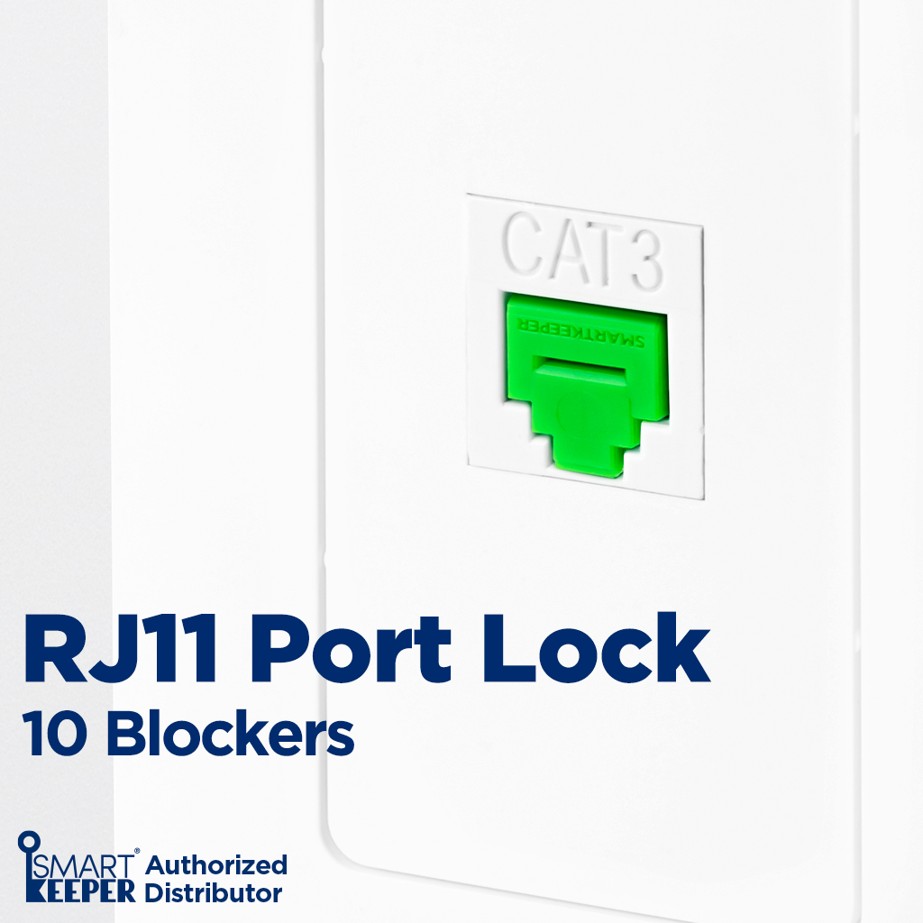 RJ11 Port Lock 10 (RJ11 port blocker for data security x 10ea without ...