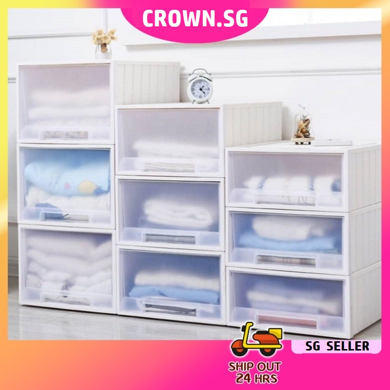 [💯SG STOCK] Storage Drawer/ Stackable/ Plastic Container Organizer 5L ...