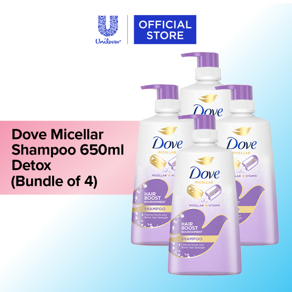 [Bundle of 4] Dove Micellar Nourishment Shampoo 650ml | Shopee Singapore