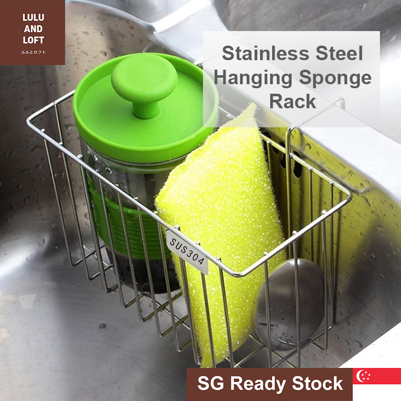 Hanging Stainless Steel Kitchen Sink Rack Sponge Drainer 304 Stainless ...