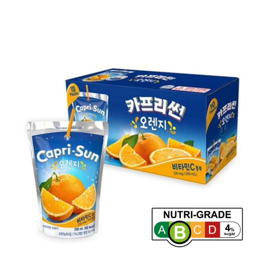 [1BOX] Nongshim Capri-Sun Orange Juice 200ml*10ea Korean Food ...
