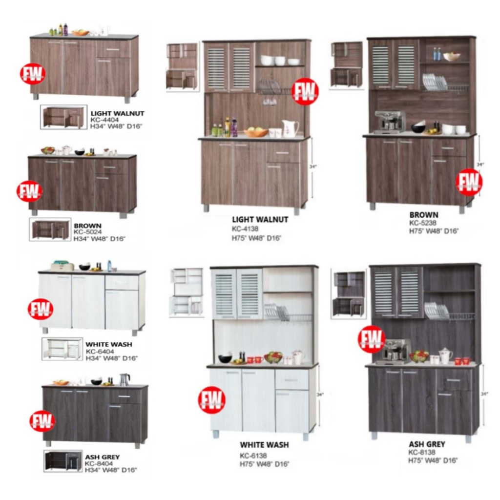 4FT KITCHEN CABINET WITH CERAMIC TILES TOP (FULLY ASSEMBLED) | Shopee ...