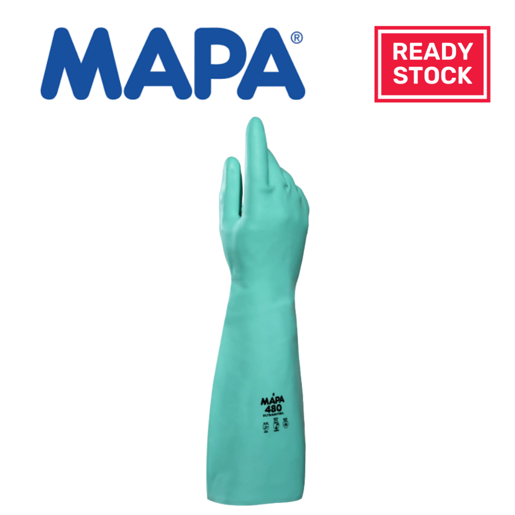 Mapa Ultranitril 480 Heavy Duty Chemical Protective Gloves | Shopee ...