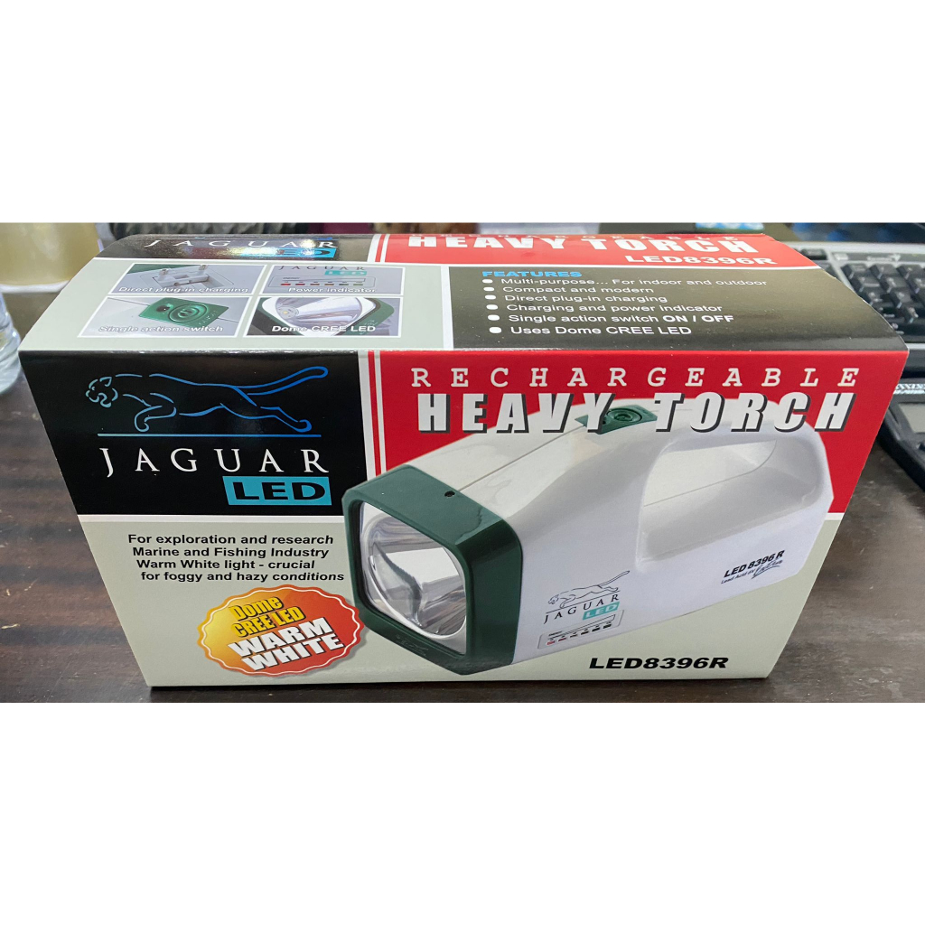 Jaguar LED Rechargeable Heavy Duty Torch Light LED8396R | Shopee Singapore