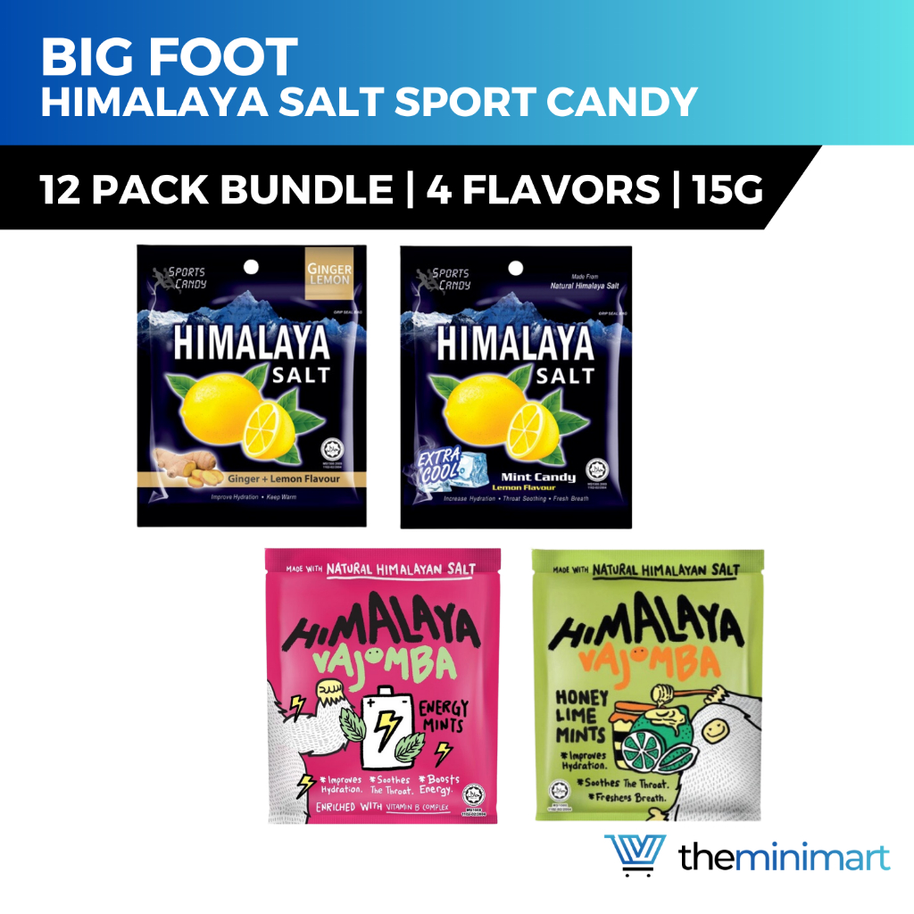 [ Bundle Of 12 ] Big Foot Himalaya Salt Sport Candy 15g/25g - Extra ...