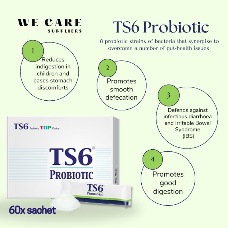 TS6 Probiotic Sachet 60' | Promotes Gut Health & Boosts Immune System ...