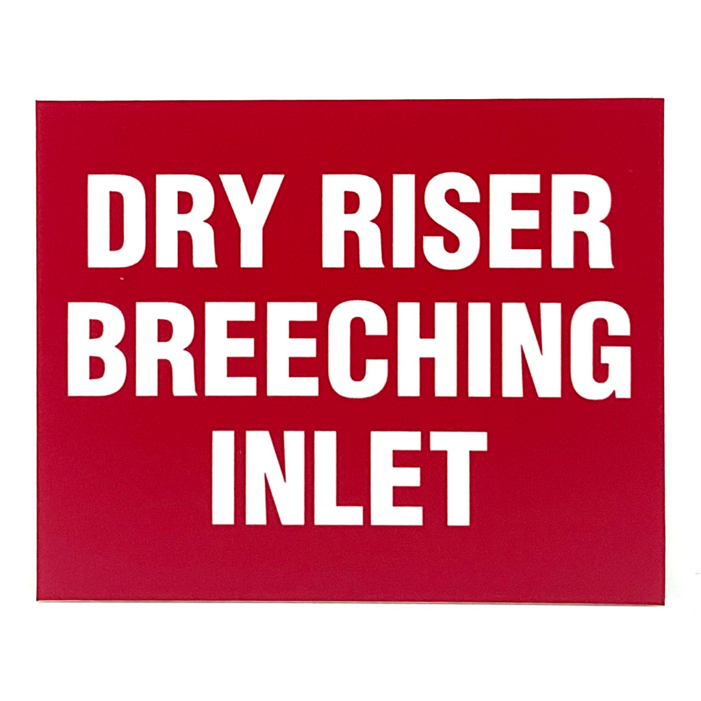DRY RISER BREECHING INLET SIGN/SIGNAGE | EMERGENCY SIGN, DRY RISER SIGN ...