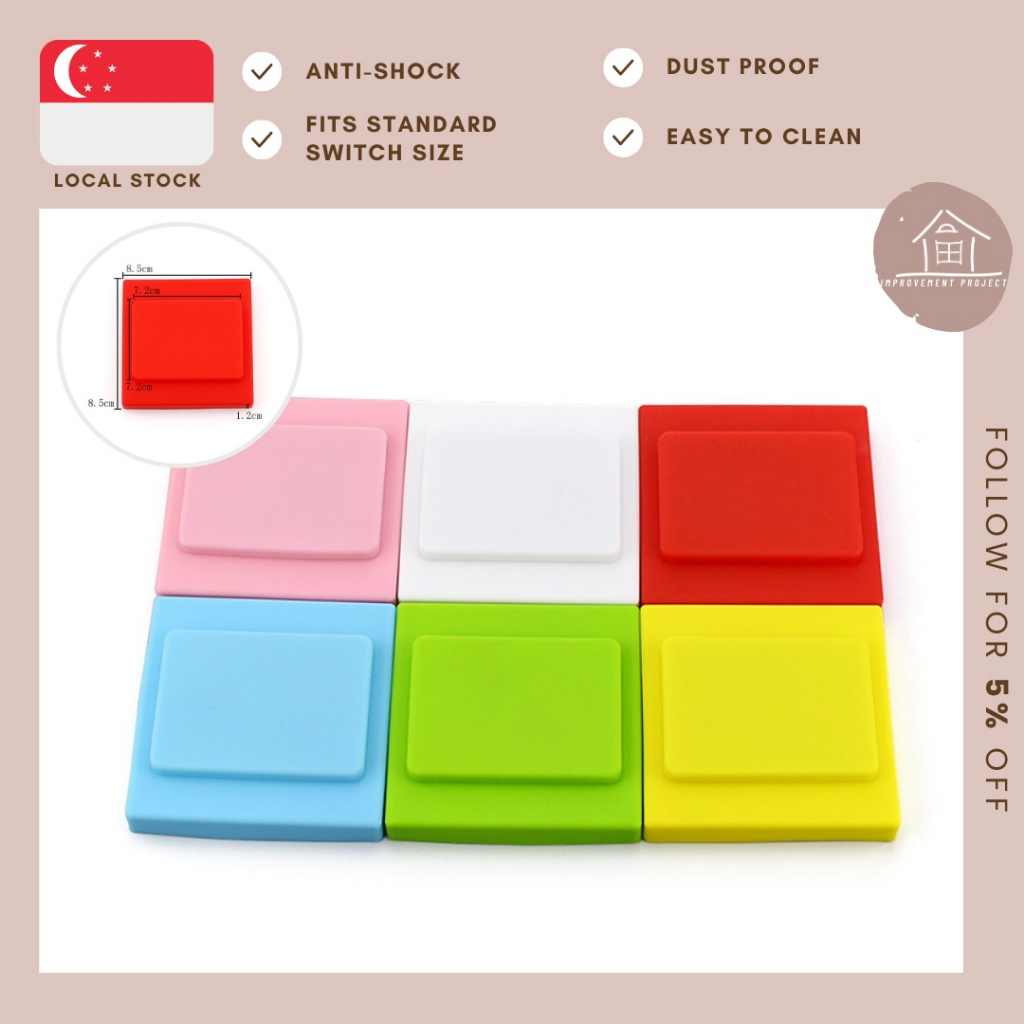 [SG STOCKS] Multicoloured Light Switch Cover/ Dust-Proof Light Switch ...