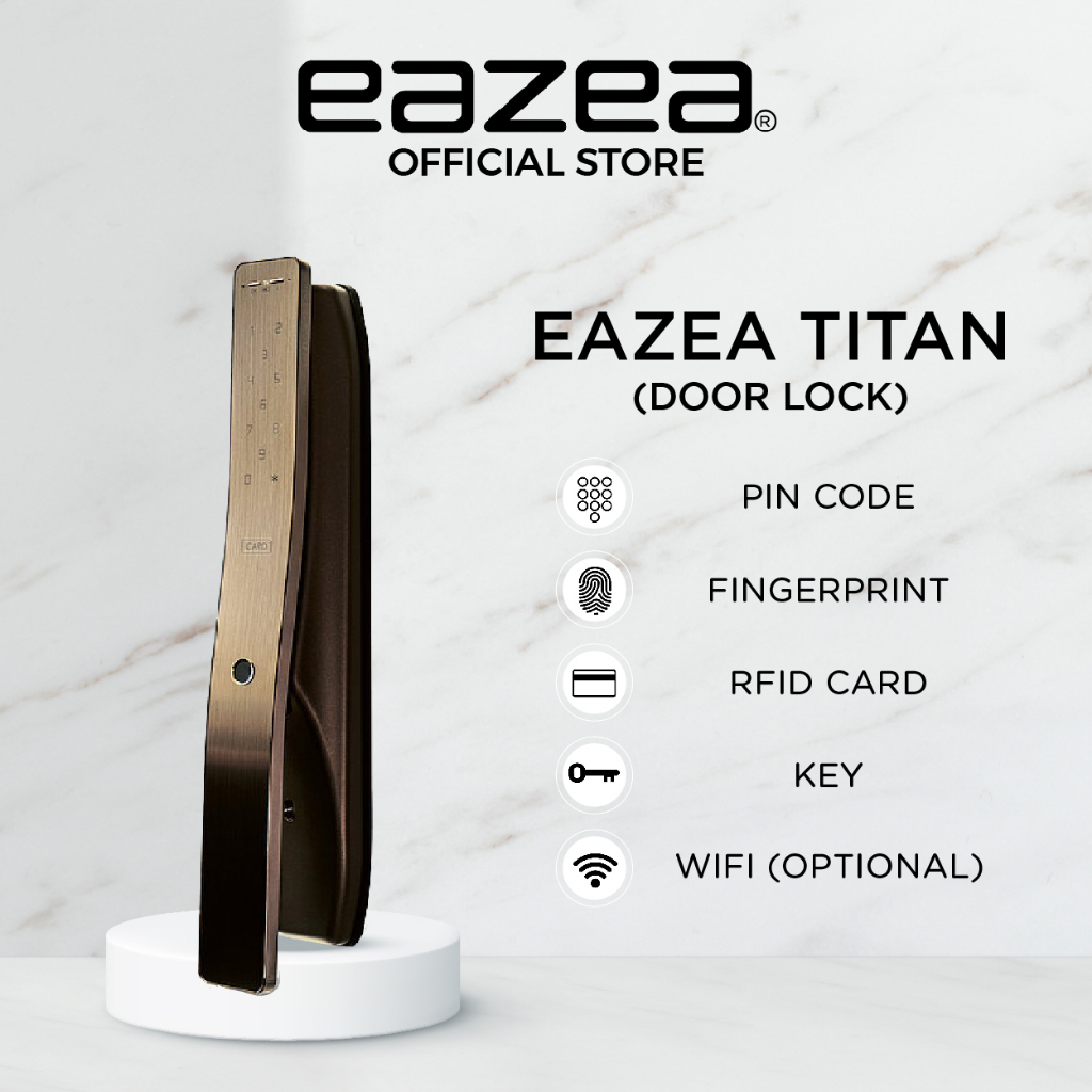 [Best Seller] EAZEA Titan Digital Door Lock | 5 IN 1 | PIN Code, RFID ...