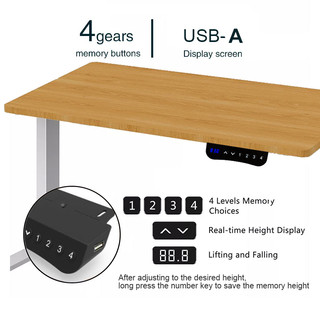 SG Stock Electric Height Adjustable Desk Ergonomic Standing Desk 4 ...