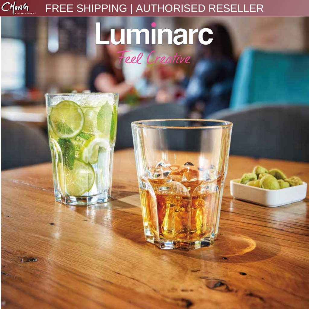 Luminarc Granity Highball Old Fashioned Glass Set Of 6s Stackable