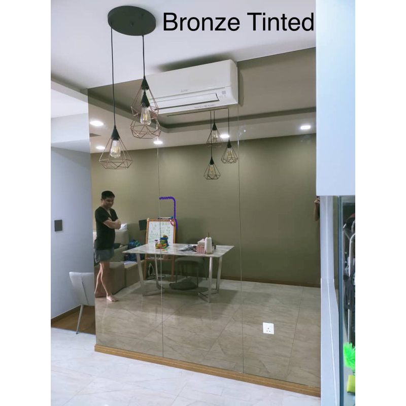 Custom Made Bronze Tinted Wall Mirror | Shopee Singapore
