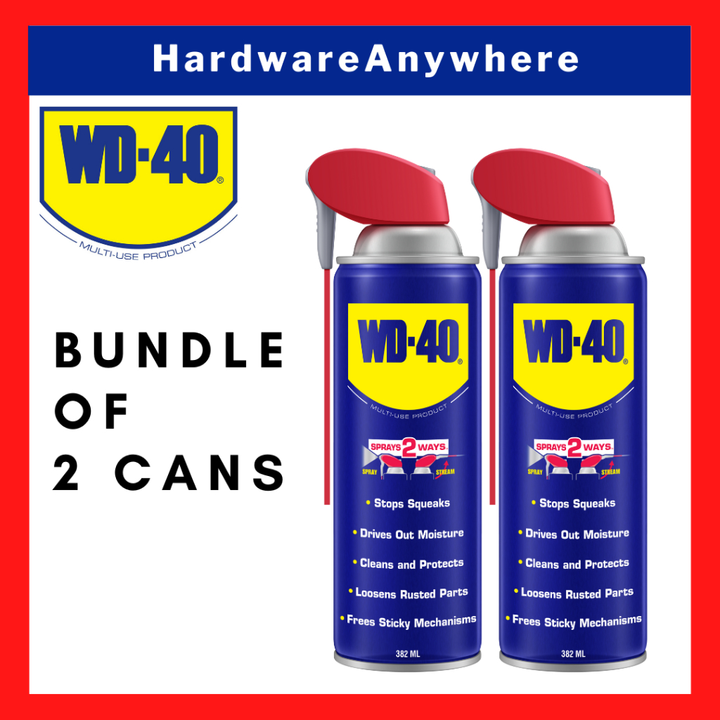 [BUNDLE OF 2] WD-40 Multi-Use Product Smart Straw 382ml - Penetrant ...