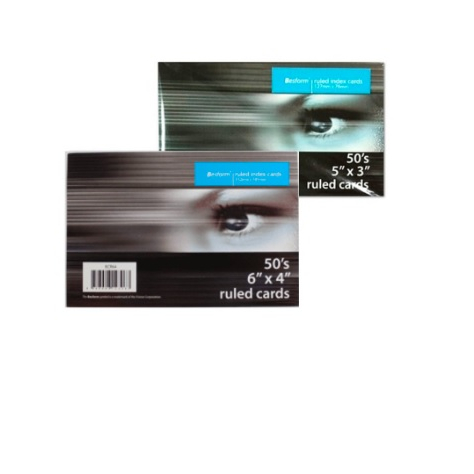 Azone Besform White Ruled Index Cards / Cue Cards | 50 sheets | 230gsm ...