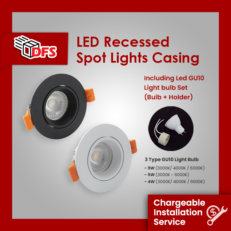 [BUY 1 FREE 1 BULB] DFS LED Spot Light ANTI GLARE 4W/5W Tri tone /9W ...