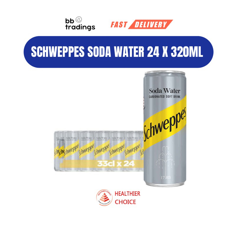 Schweppes Soda Water Can (24 x 320ml) | Shopee Singapore