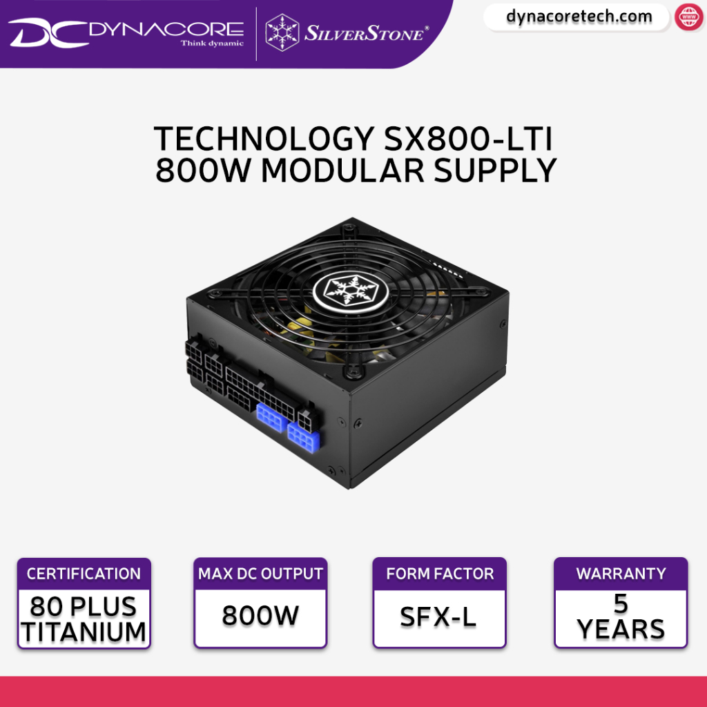 DYNACORE - SilverStone Technology SX800-LTI 800W, SFX-L, 80 Plus ...