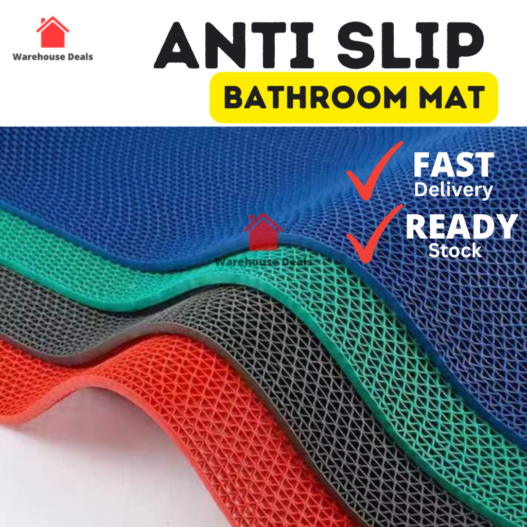 Anti Slip Mats For Bathroom Kitchen Floor Mat Waterproof | Shopee Singapore