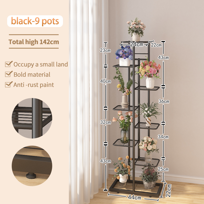 （SG STOCK）Plant Rack With Pulley/Multi-layer Flower Stand/Flower Rack ...