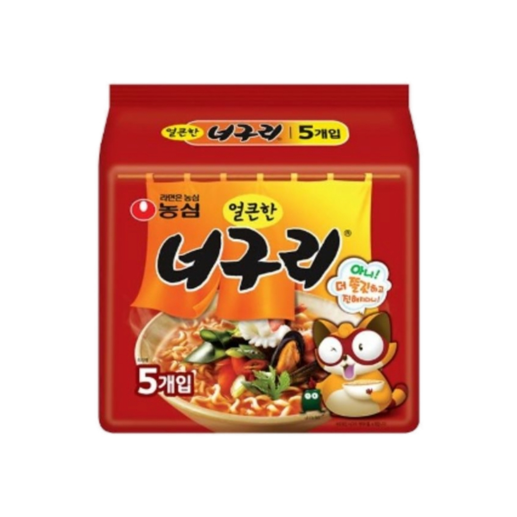 Nongshim Neoguri Spicy Ramen(Udon Type Noodle) 120g*5ea Korean Food ...