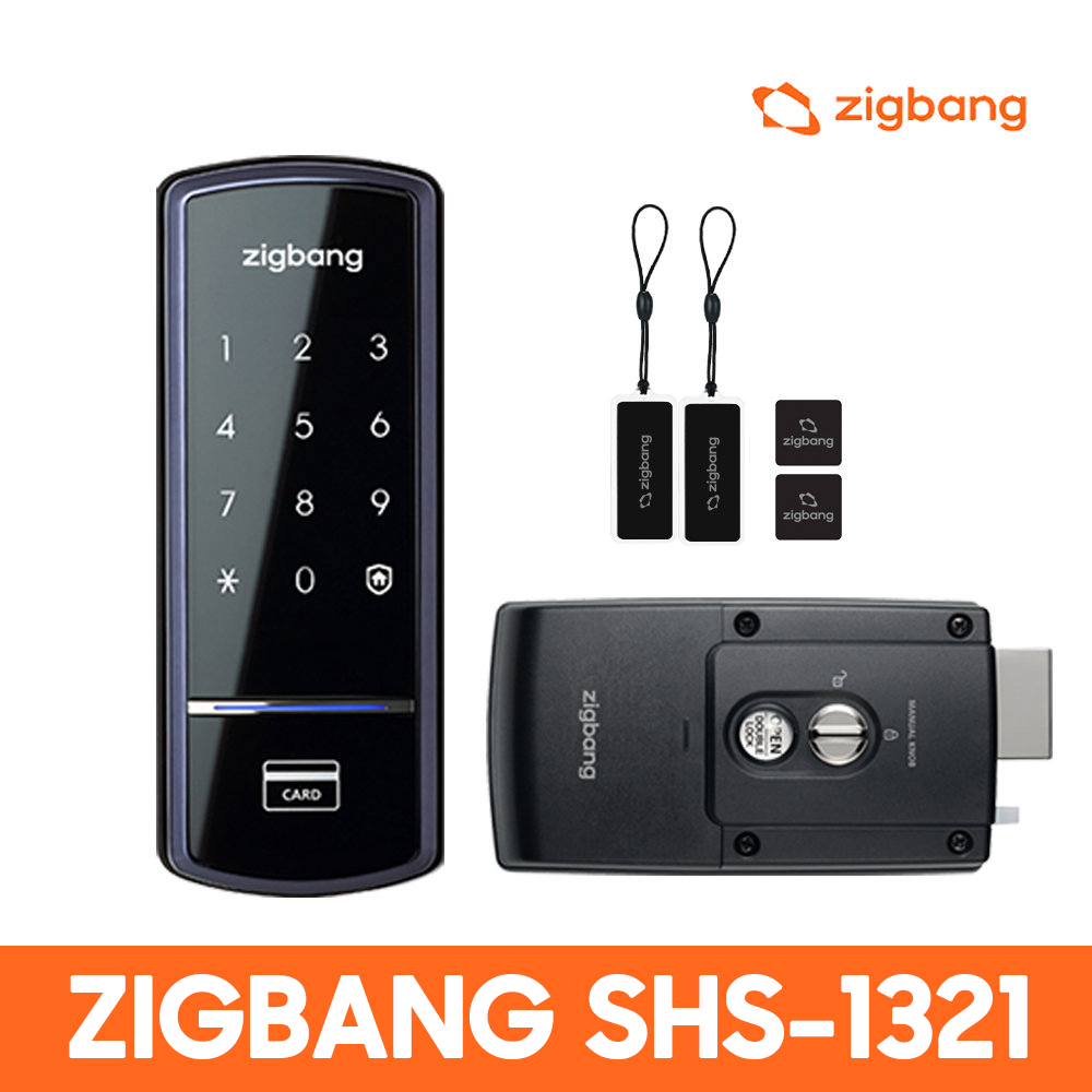 ZIGBANG Digital Door Lock SHS-1321 RIM Deadbolt Smart Tag Key & Card Key | Shopee Singapore