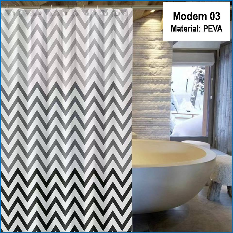 180x180cm Shower Bathroom Thicken Curtain Waterproof Shower Curtain Oil Proof PEVA EVA Fabric ...