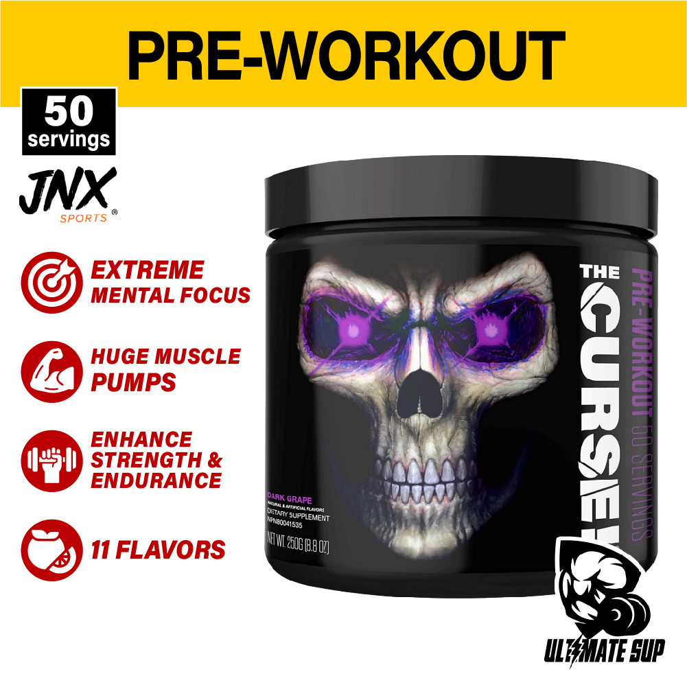 JNX Sports The Curse! Pre Workout Supplement - Intense Energy & Focus ...