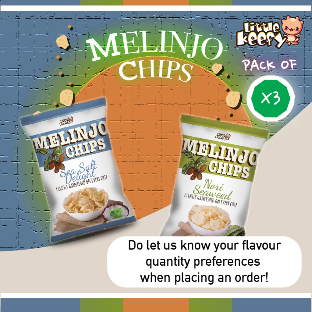 PACK OF 3: Little Keefy Melinjo Chips | 2 Flavours | Halal | 50g ...