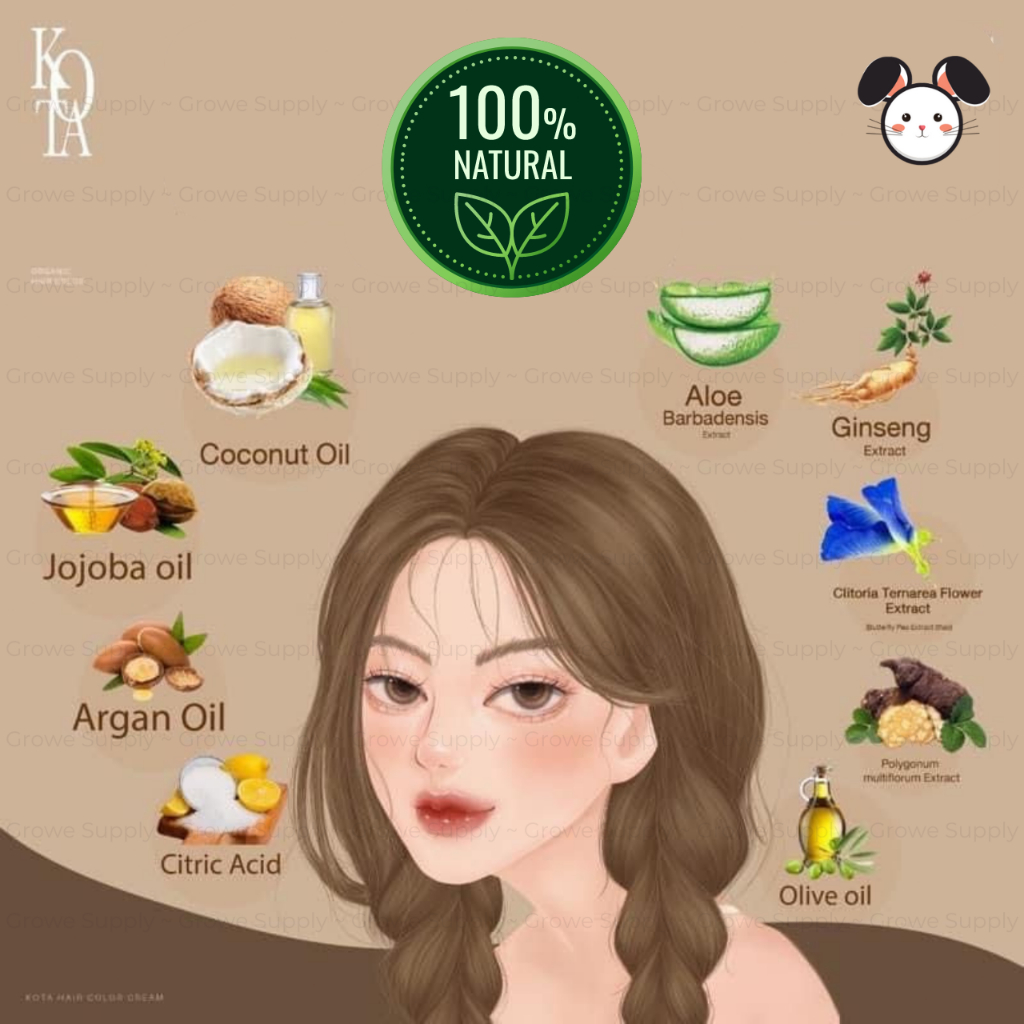 [SG INSTOCK] KOTA Hair Dye, All-Natural, Permanent Hair Color Cream ...