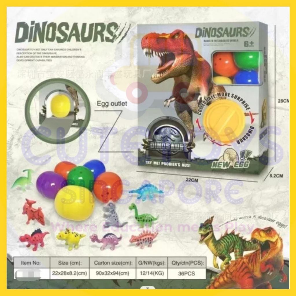 [SG LOCAL] Large Dinosaur Gachapon Machine (Hard Cardboard) Capsule ...