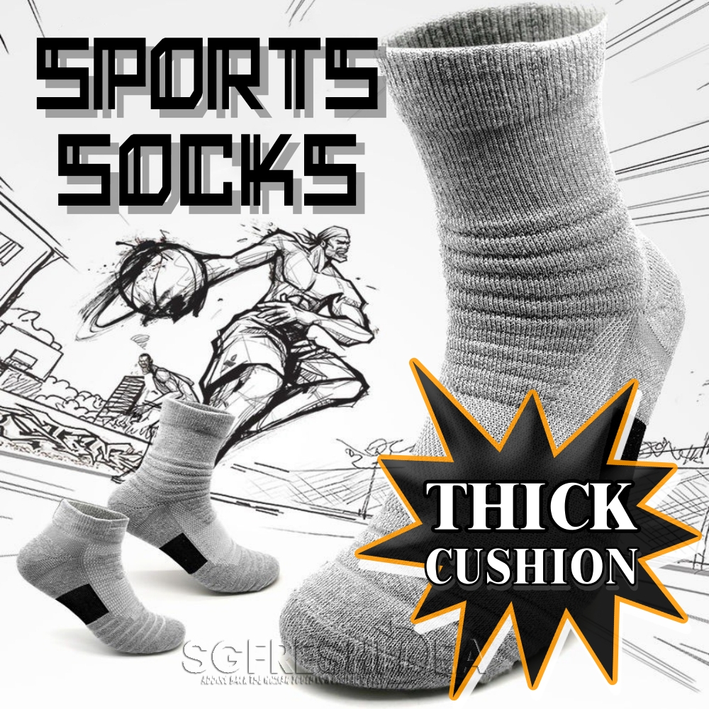 (10.10 SALE)Thick Running Socks Men Cotton Ankle For Basketball Women Quarter Sport Sports ...