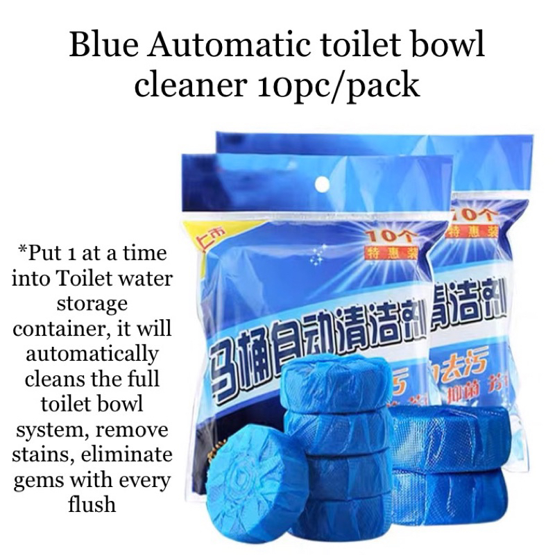 10pc/pack Blue automatic toilet bowl cleaner / Eliminate stains and ...