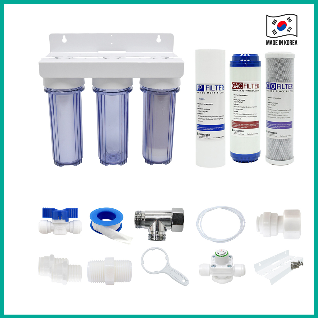 3 Stage Filter Cartridge PP UDF(GAC) CTO System Water Filters For ...