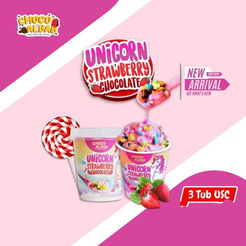 Unicorn Strawberry Chocolate by Choco Albab | Shopee Singapore
