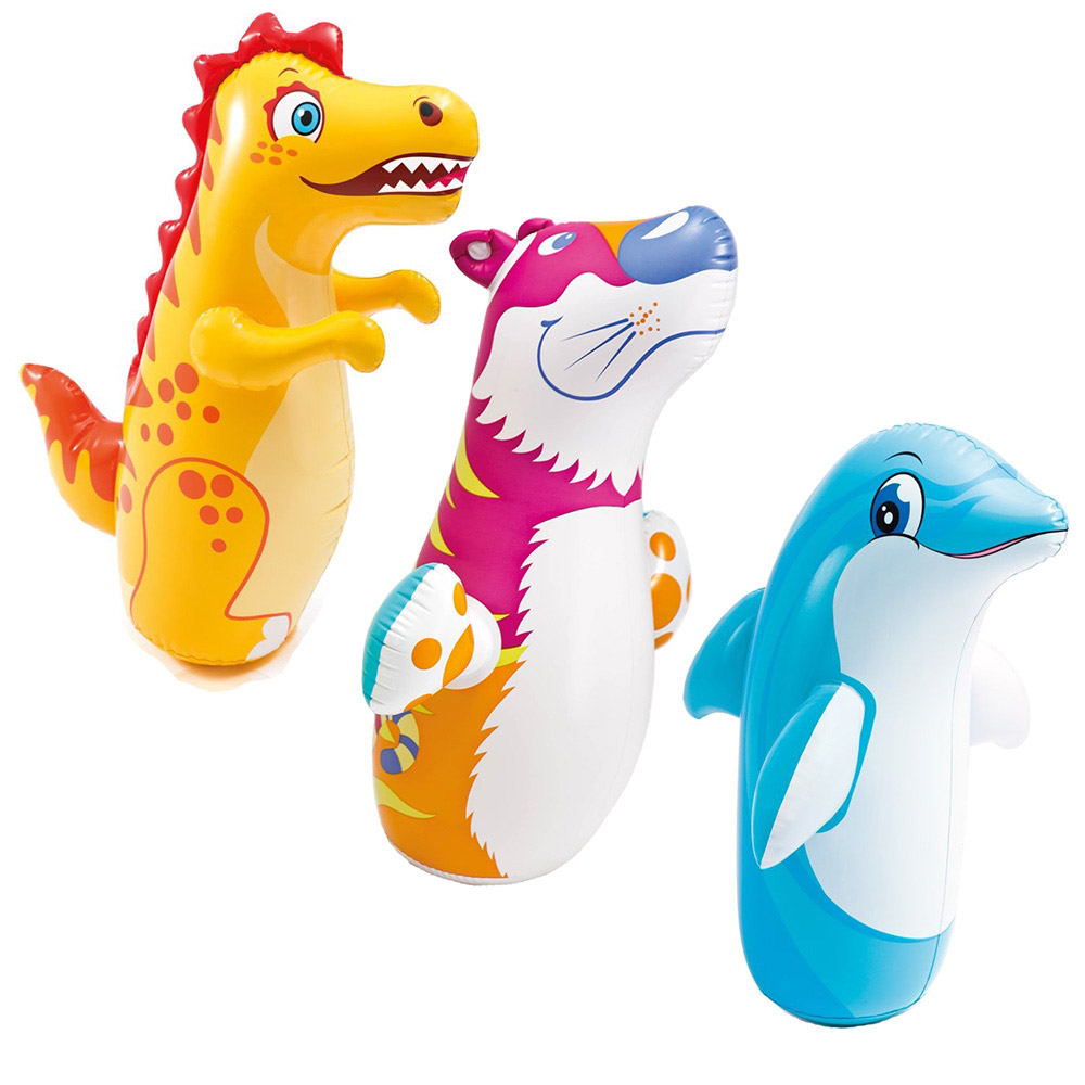 INTEX 3D Inflatable Kids Punching Bop Bags with Sand base | Shopee ...