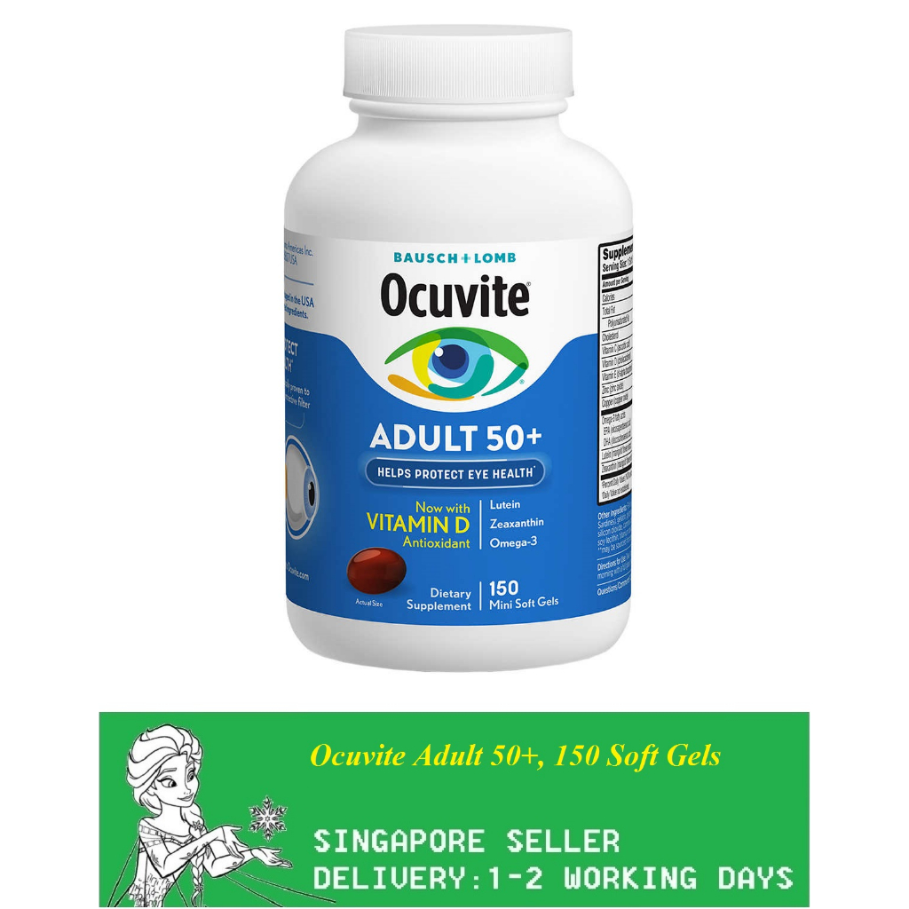 Ocuvite Adult 50+, 150 Soft Gels(Exp:02/2026) | Shopee Singapore
