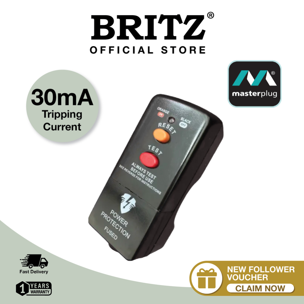 MASTERPLUG Safety RCD Plug [SHIP OUT IN 1-2 WORKING DAY] | Shopee Singapore