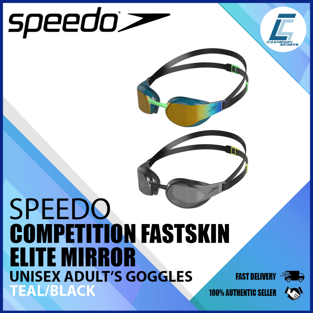 Speedo Unisex Adult's Competition Fastskin Elite Mirror Goggles (8 ...