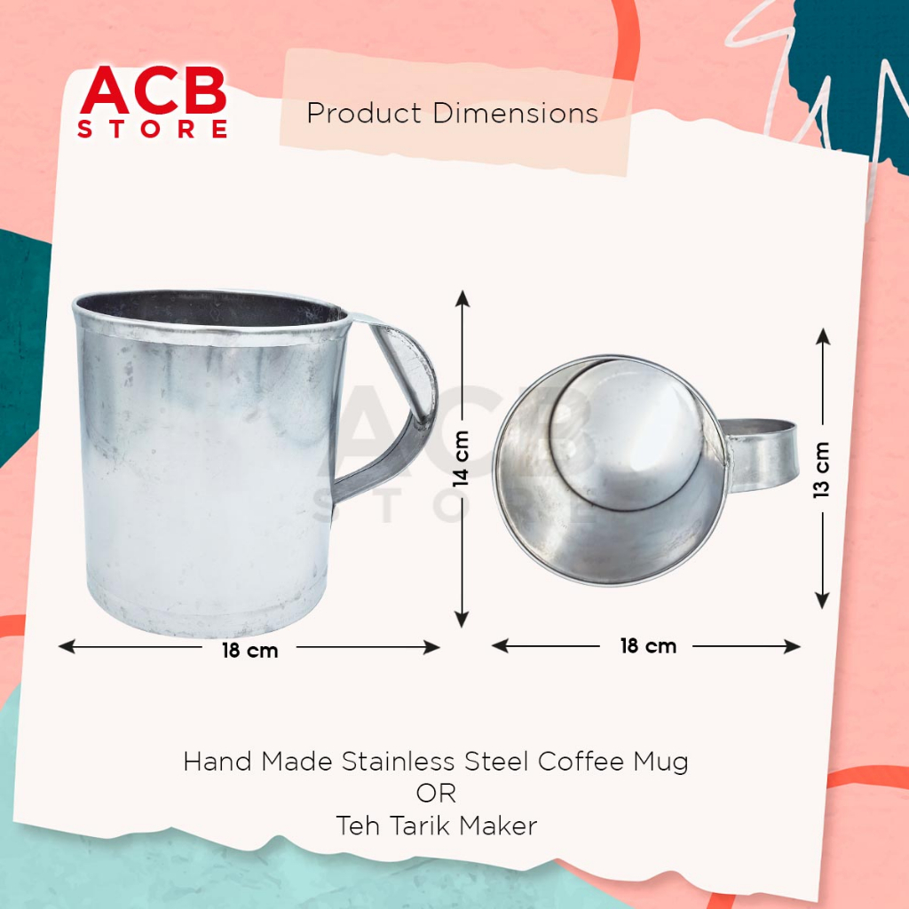 [SG Stock] Hand Made Stainless Steel Long-spout Kopitiam Coffee Pot ...