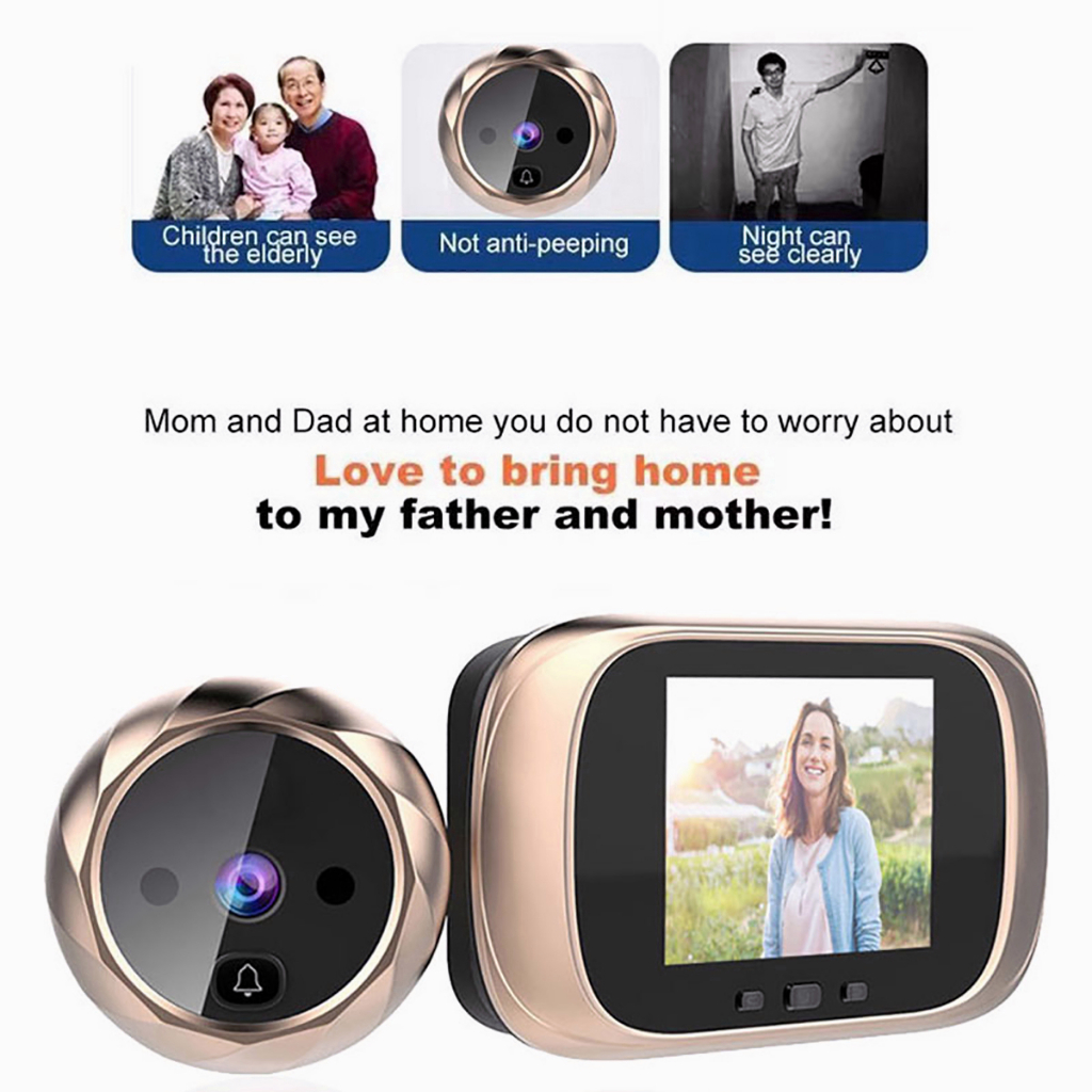 【SG STOCK】2.8 inch LCD screen night vision camera door monitor peephole ...