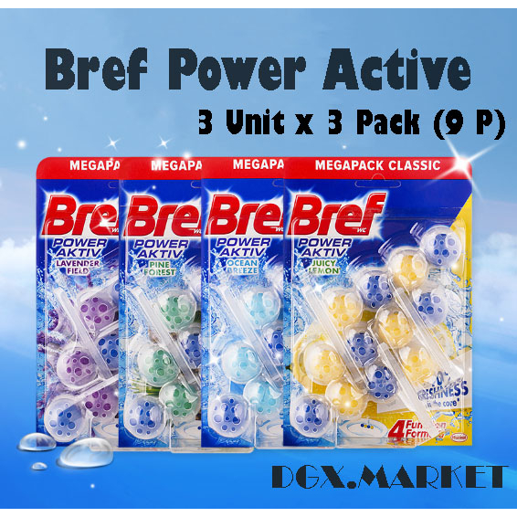 Breff Power Active Toilet Cleaner 3 Unit x 3 Pack (9 P) | Shopee Singapore