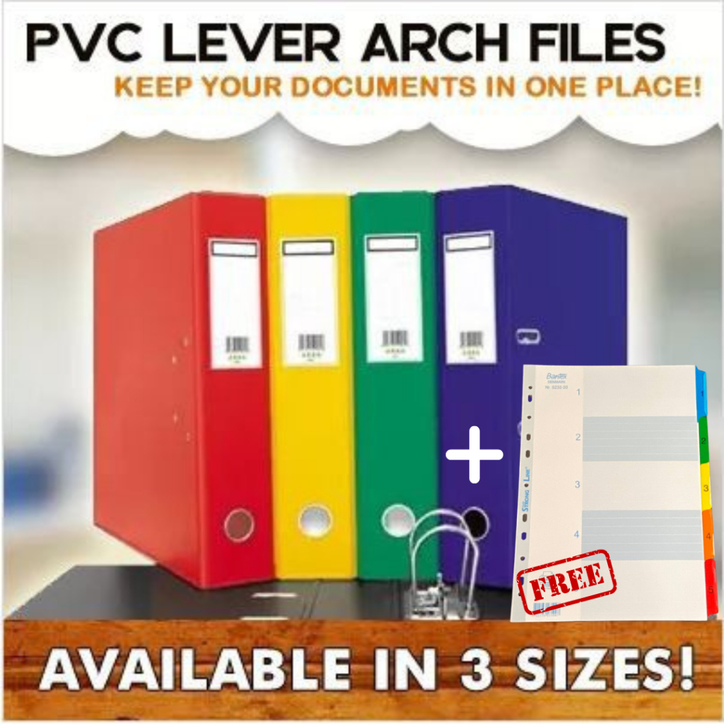 [SG] A4 2 inch/3 inch PVC Lever Arch File (Bundle of 4) [Evergreen ...