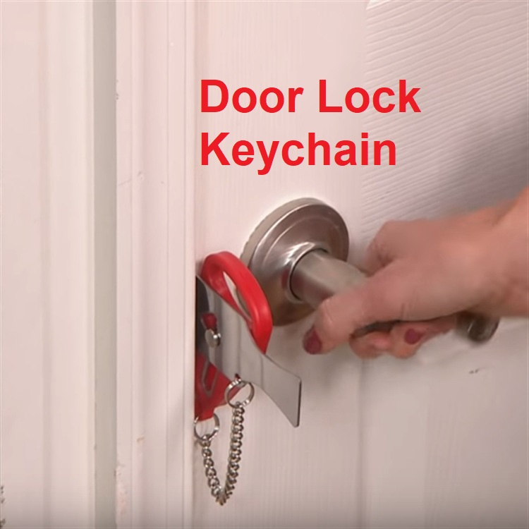 Portable Door Lock Safety Latch Metal Lock Home Room Hotel Anti Theft ...