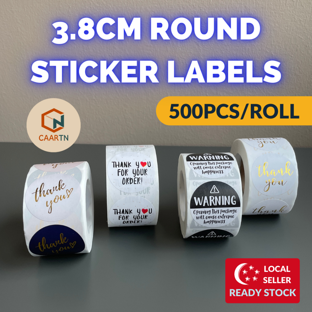500pcs Thank You Sticker Labels | Packaging | Wedding | Party | Small ...