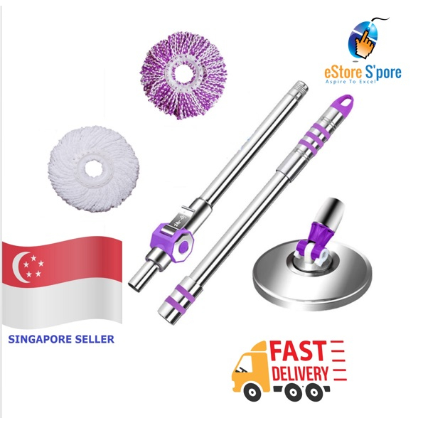 Full Stainless Steel Mop Rod Sets With Coloured-Joint Mop Trays. Rarely ...