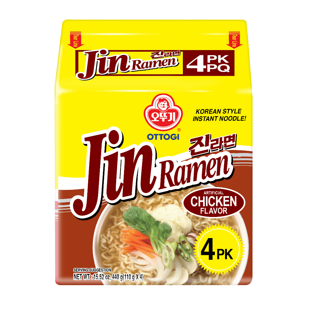 OTTOGI JIN RAMEN CHICKEN FLAVOR 110G X 4S (03600) | Shopee Singapore