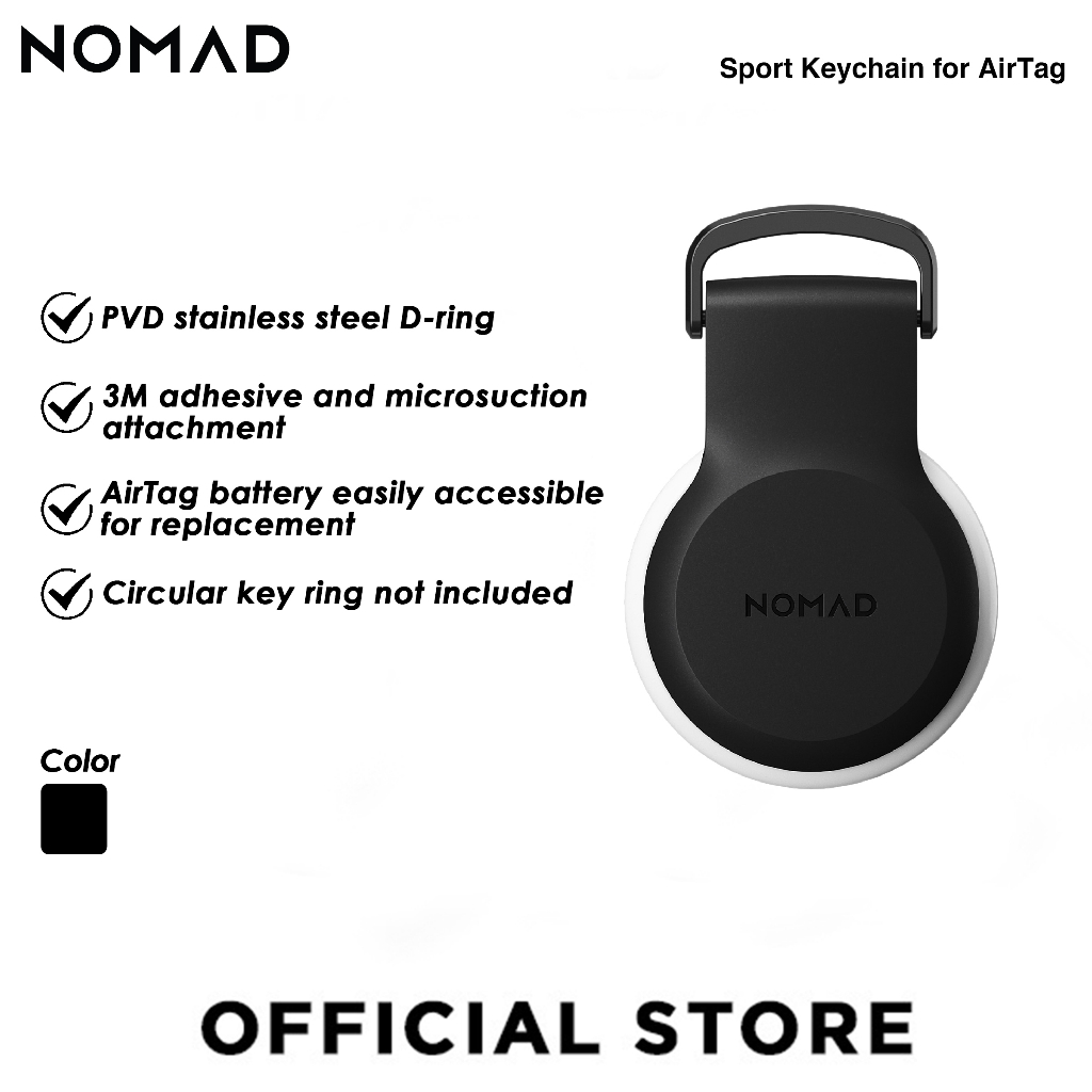 NOMAD Sport Keychain, Fortified Protection case for AirTag with 3M ...