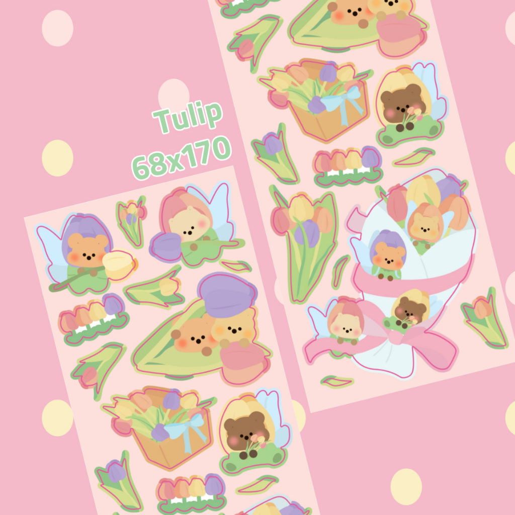 Tulip Seal Sticker | Korean cute Sticker | Dakku Sticker | Diary ...