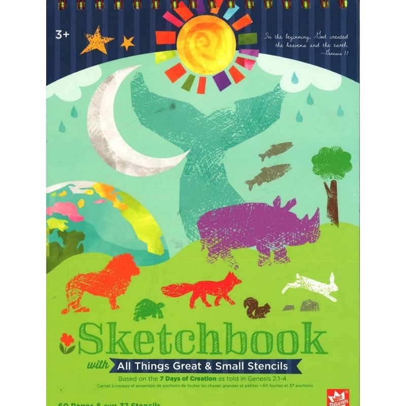 Sketchbook With All Things Great & Small Stencils | Christian Kids ...